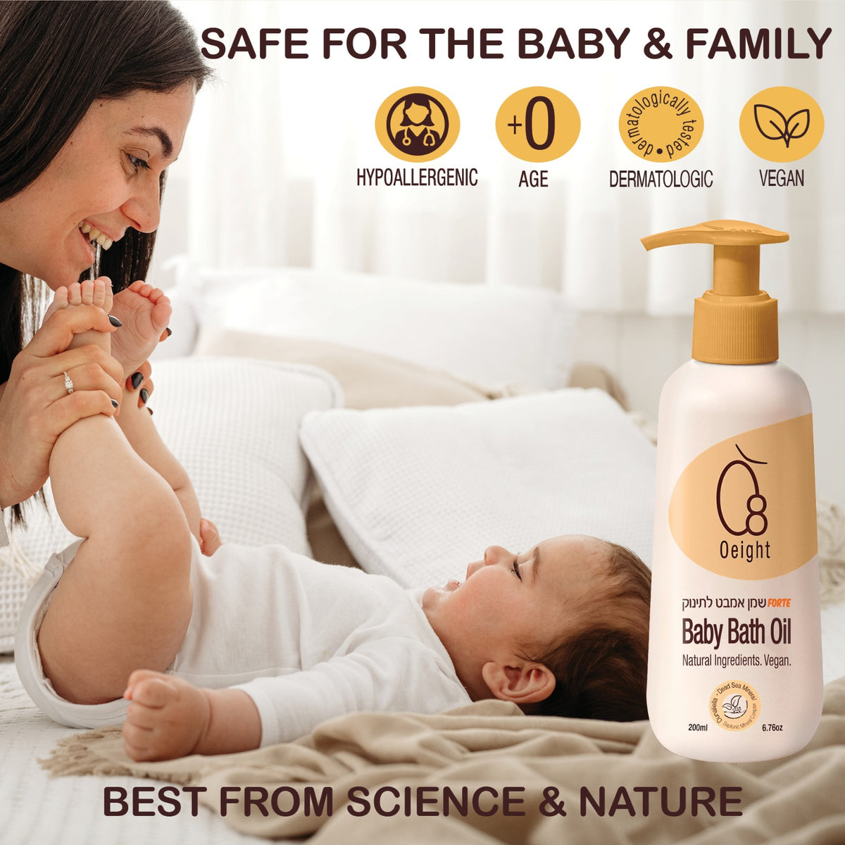Baby Bath Oil Forte | 100% Natural, Dead Sea Minerals – Oeight